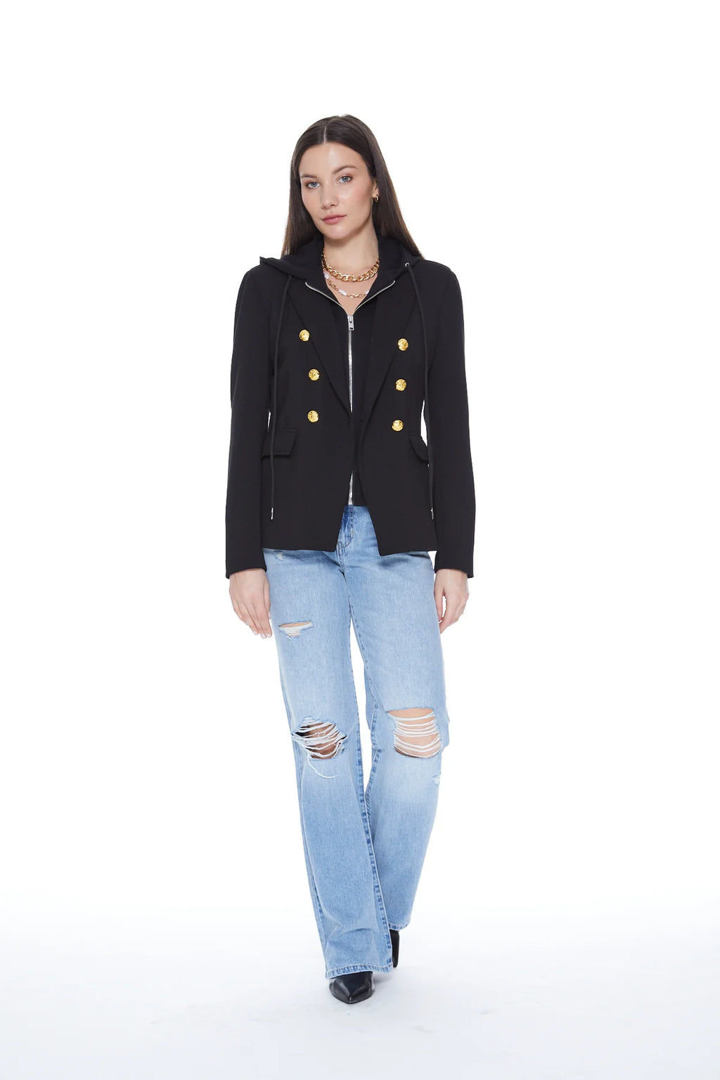 Blue Revival Helen Double Breasted Blazer Black & Back – Jolie Jordan ...